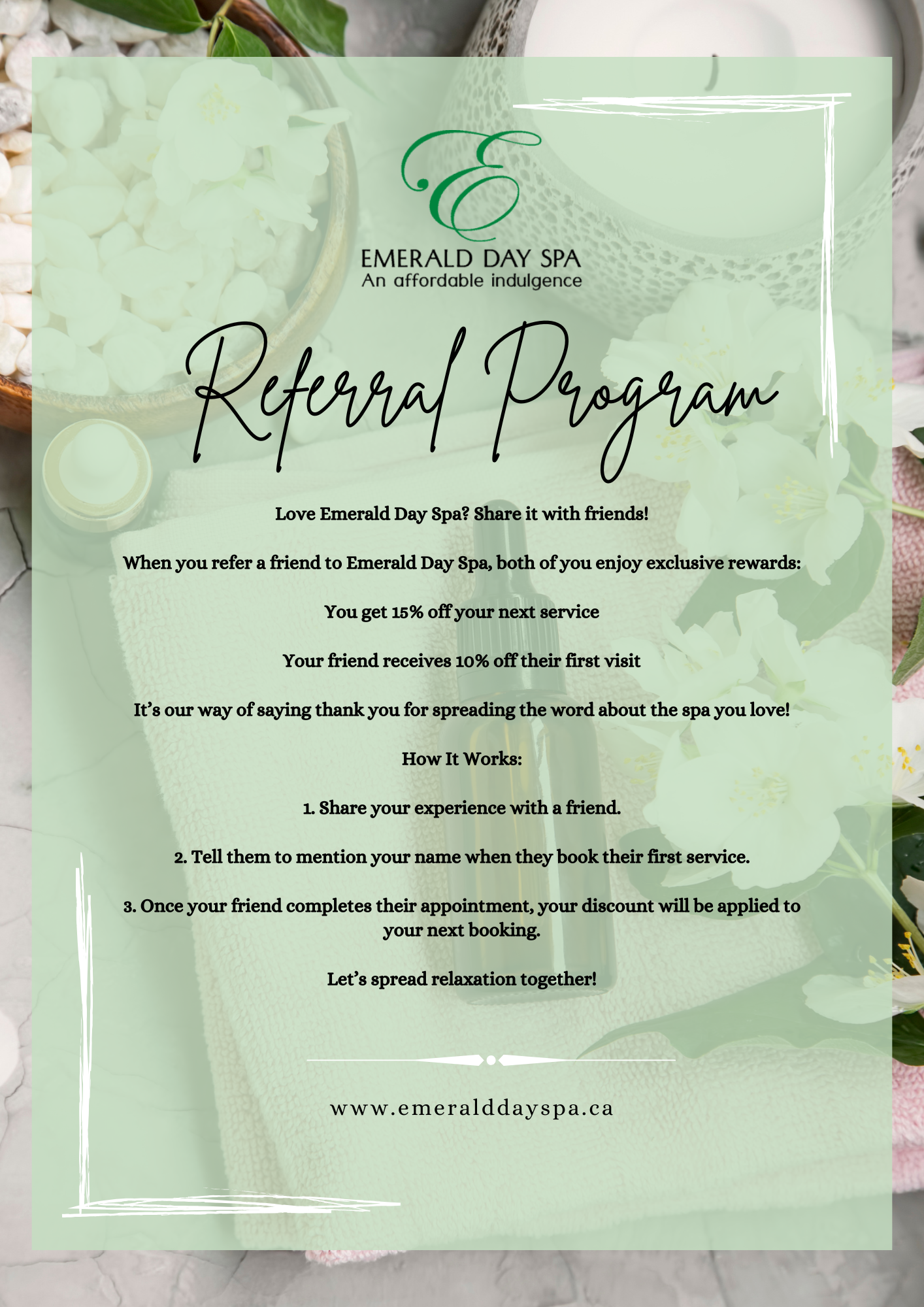 Referral Program - Emerald Day Spa